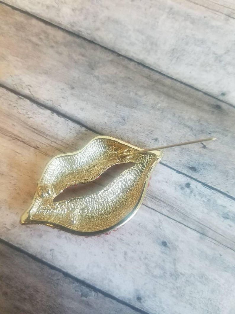 Red Lips Brooch Gifts for Her Statement Brooch Fancy - Etsy