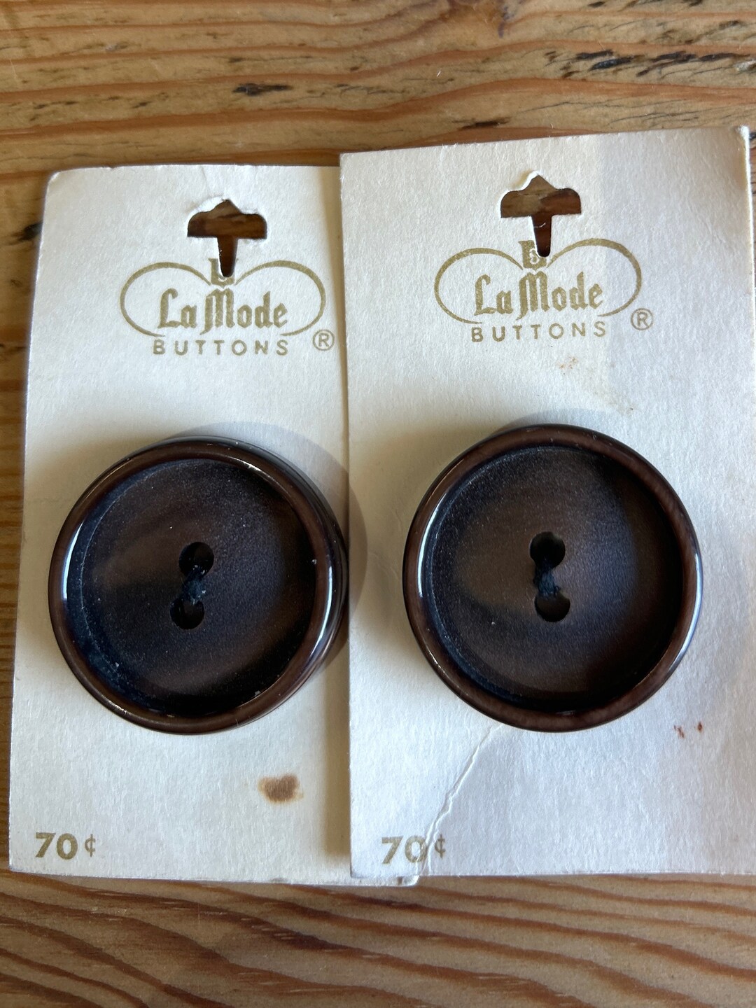 Lamode Buttons Vintage on Original Card23305 Size 54 1 3/8 Made in ...