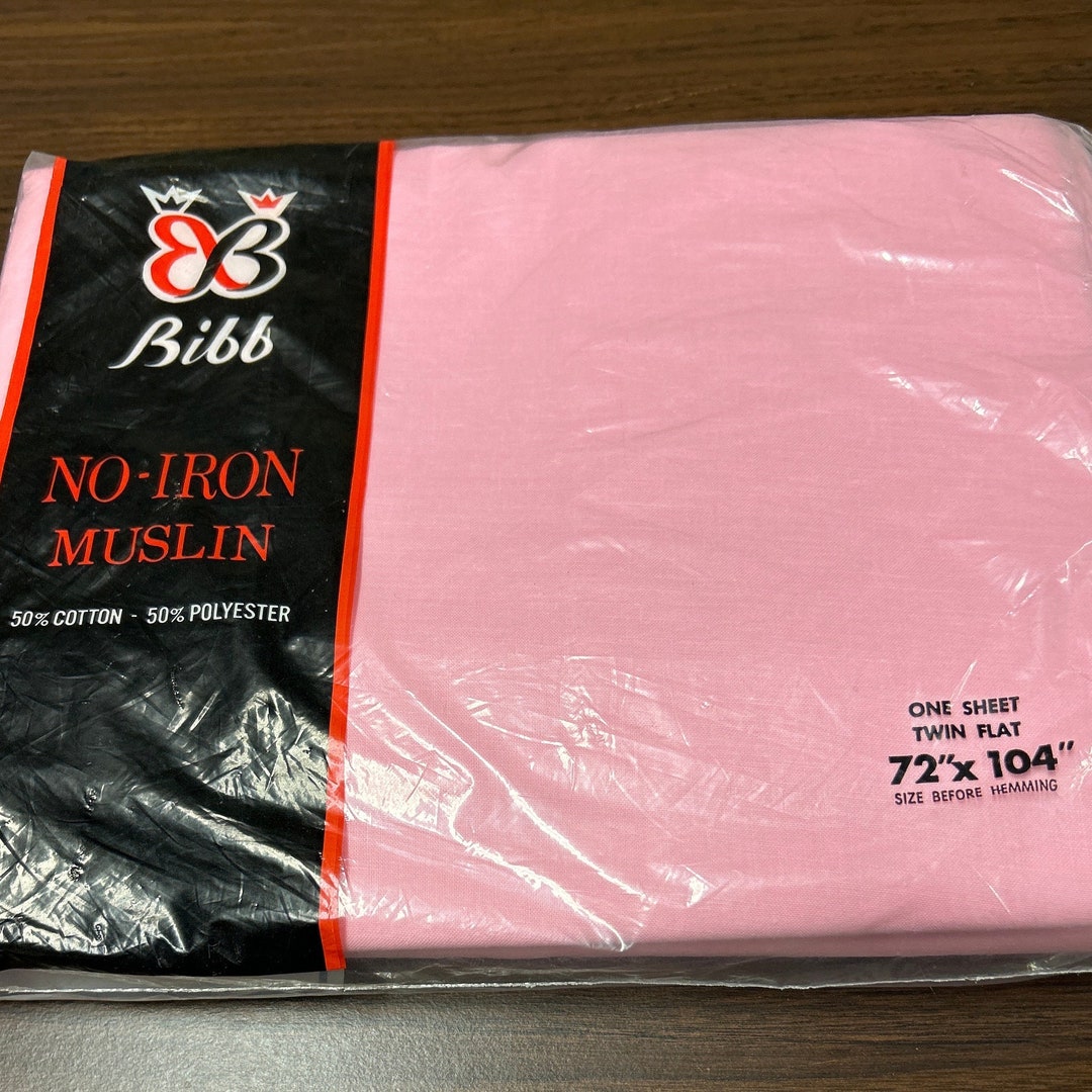 Vintage Bibb Muslin Sheet One Twin Flat Sheet Pink Polyester - Etsy