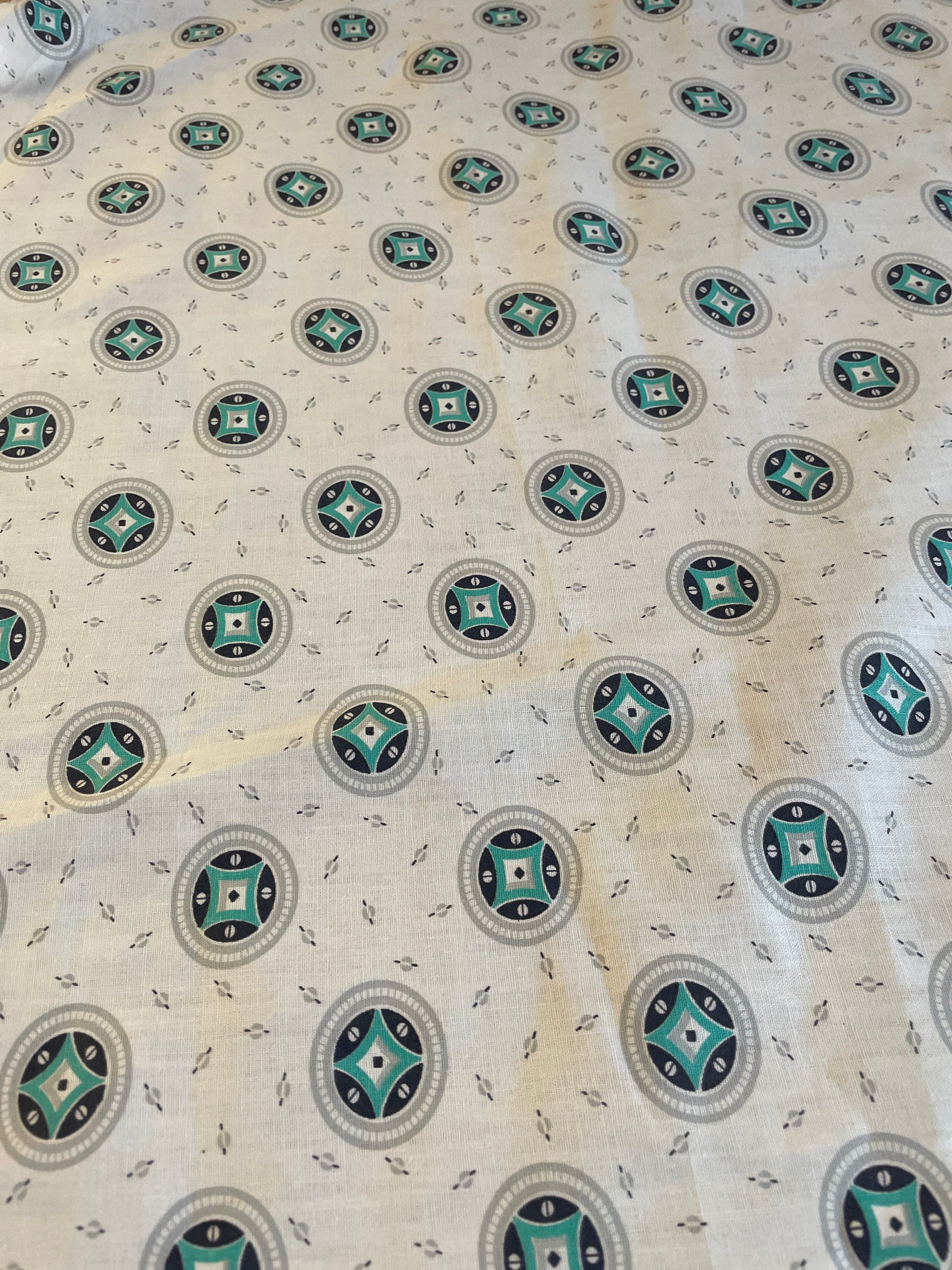 Mid Century Modern MCM Fabric Geometric Pattern From the 1950’s 36 ...