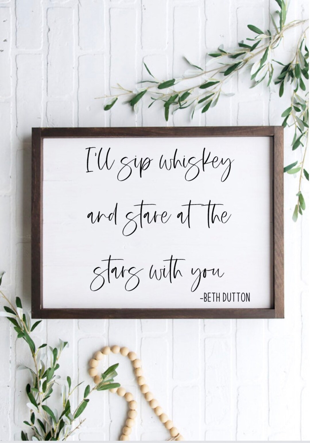 Yellowstone Beth Dutton Home Decor Wall Art Framed Sign 15 X 20 - Etsy