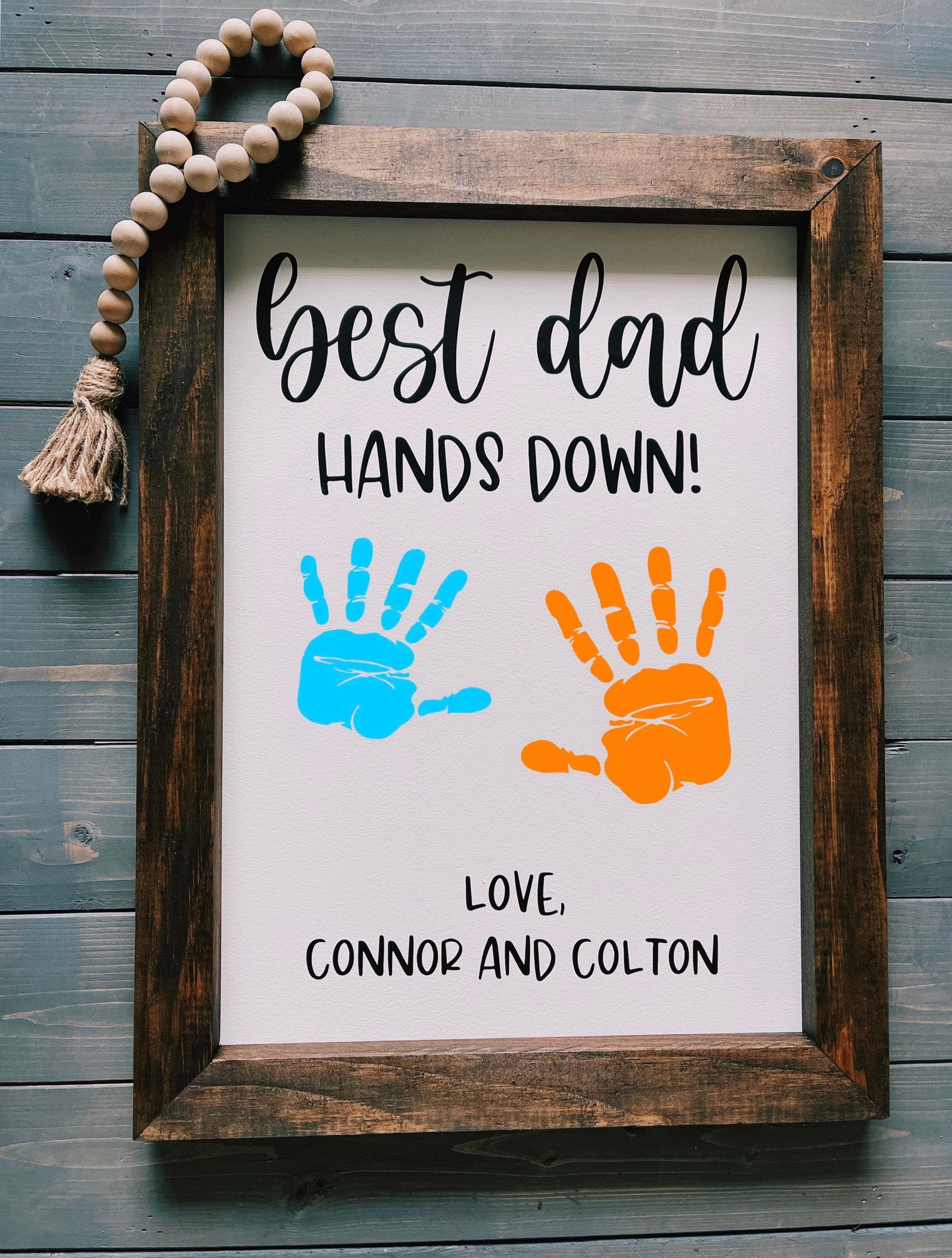 Best Dad Hands Down Dad Kit 15 X 20inches Fathers Day - Etsy