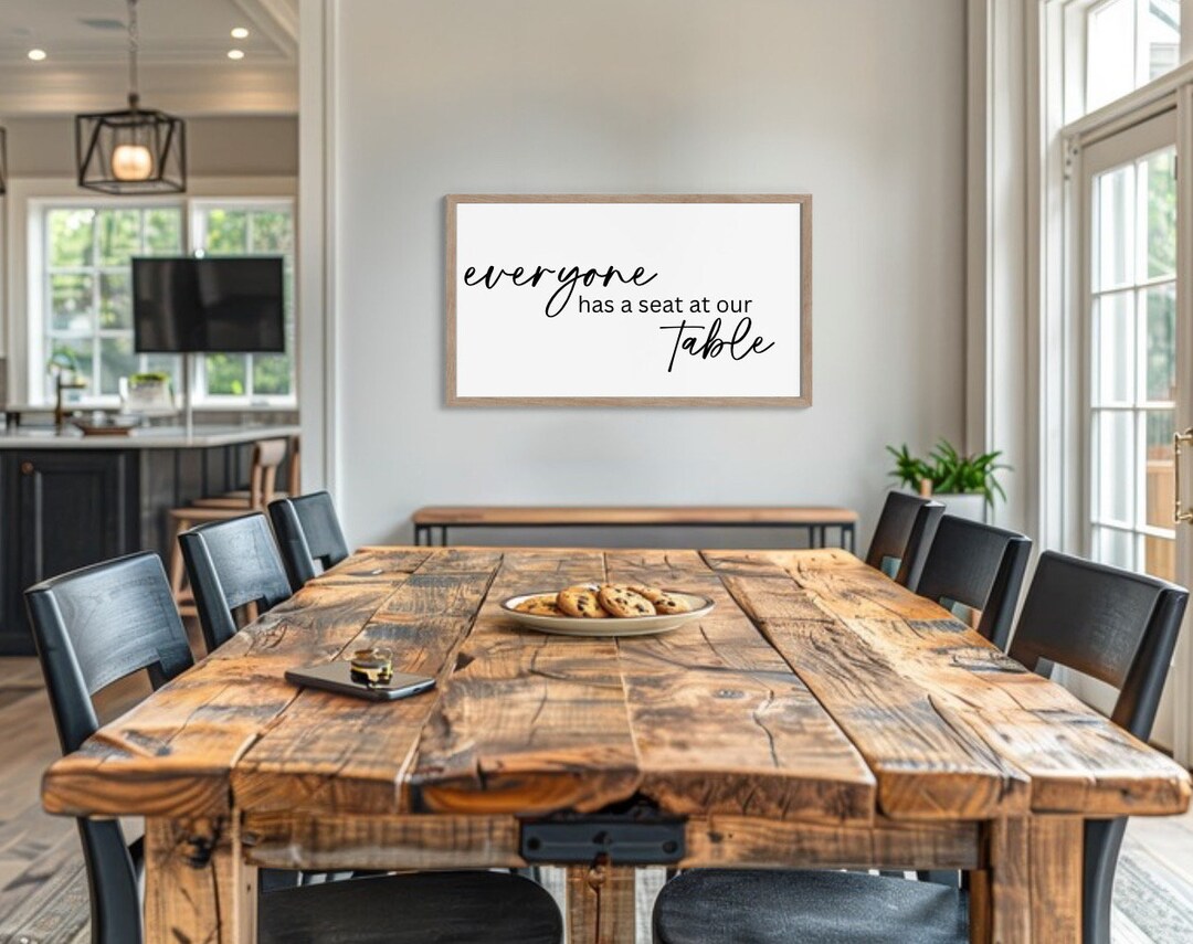 Above Table Dining Room Decor Large Wall Sign Modern Farmhouse Trendy ...