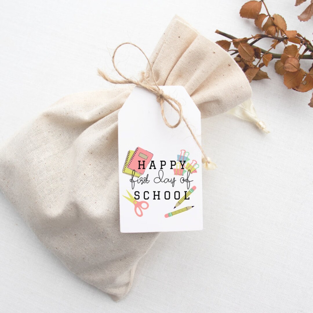 Printable Tag Back to School Gift Tag Teacher Gift First - Etsy