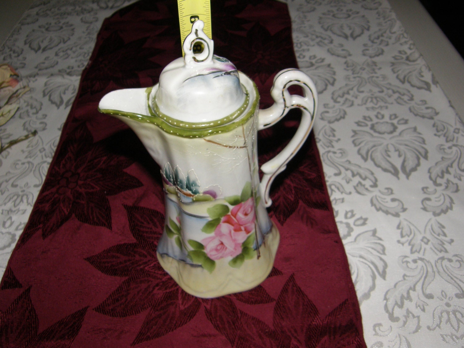 Noritake Cocoa Pot Chocolate Floral and Lake Scene Handpainted - Etsy