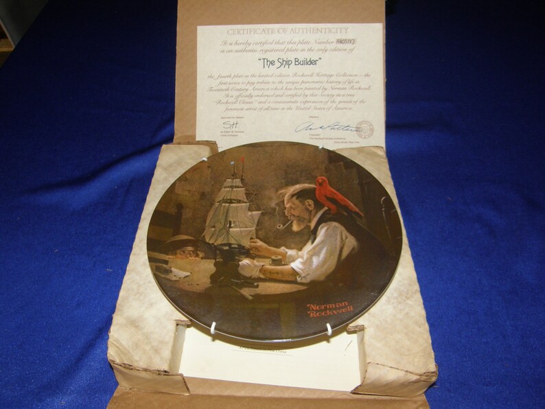 Norman Rockwell Plate the Ship Builder Heritage - Etsy Hong Kong