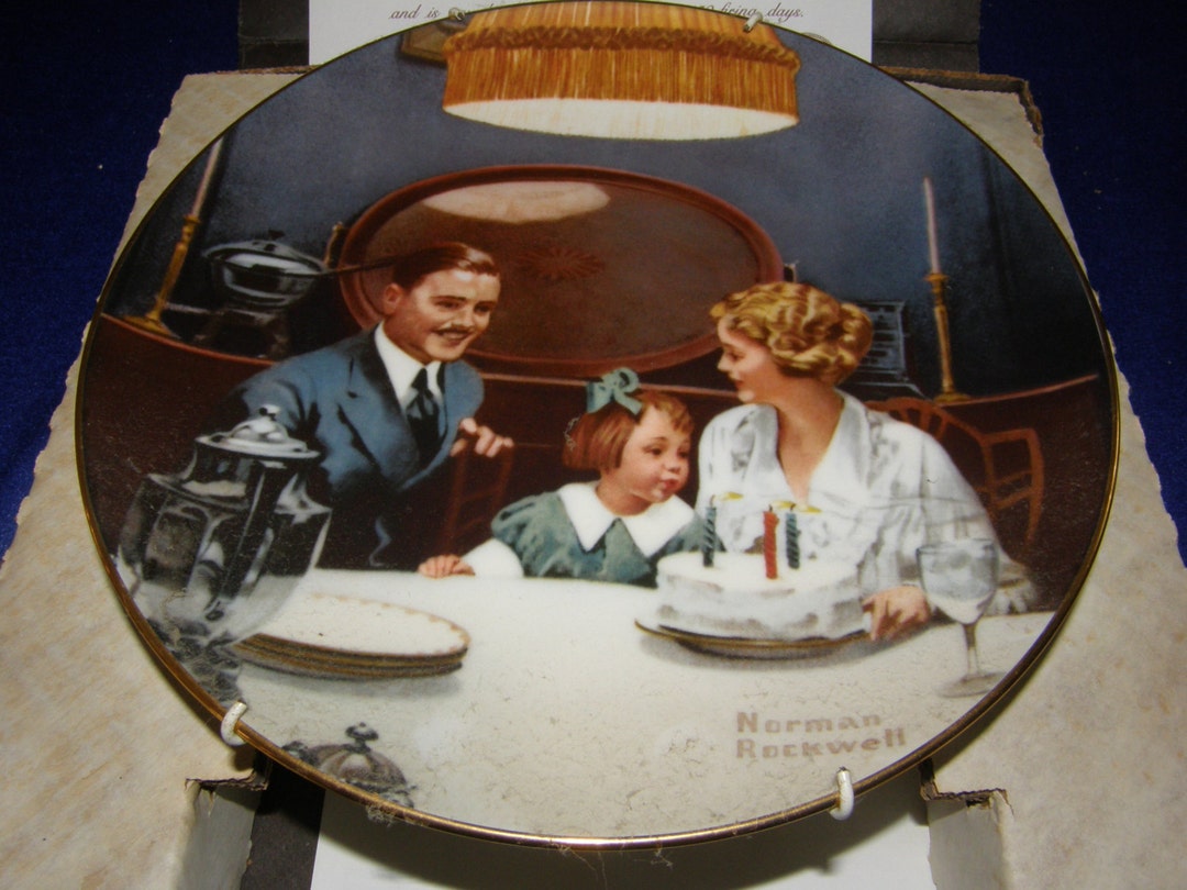 Norman Rockwell Light Campaign Series Collectible Plate, the Birthday ...