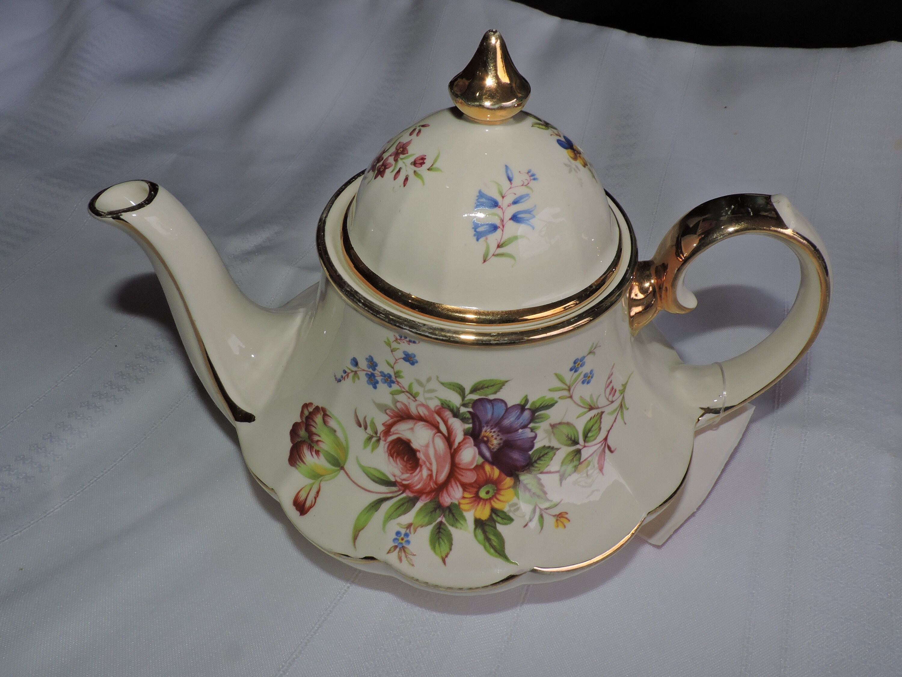 Vintage Sadler England Teapot Marquee Carousel Bell Floral - Etsy