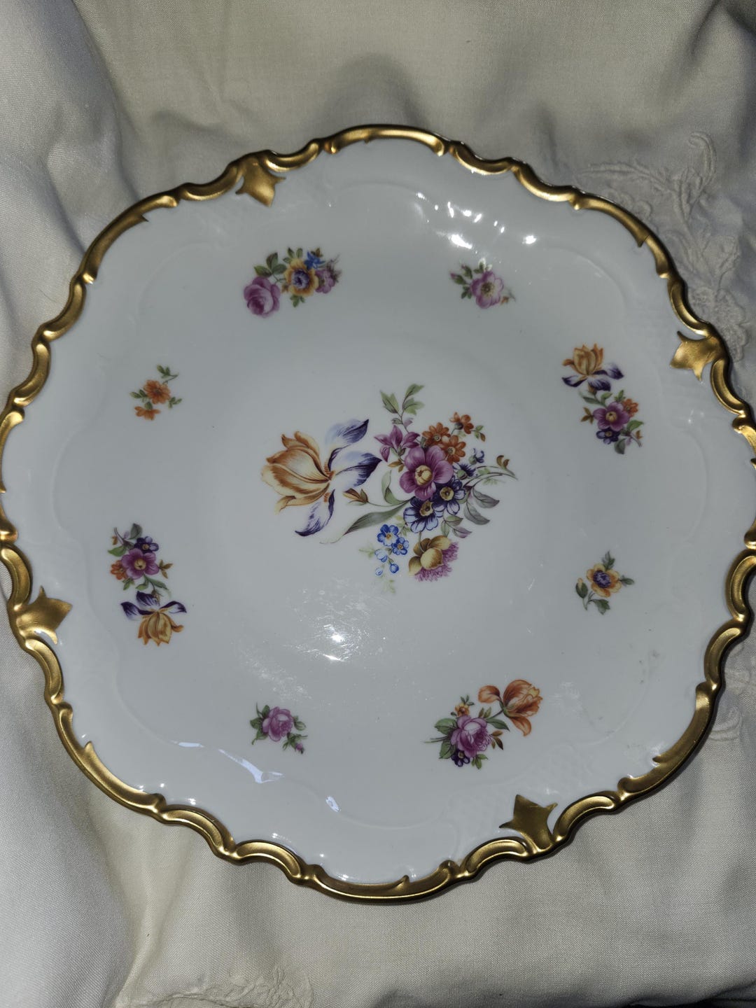 Reichenbach Fine China Round Cake Plate Large Decorative Center Piece ...