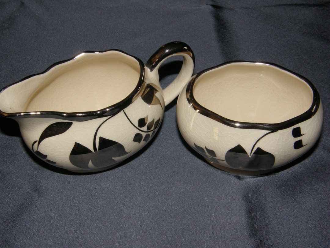 Vintage Sandland Ware Platinum Creamer and Sugar Bowl-lancaster - Etsy