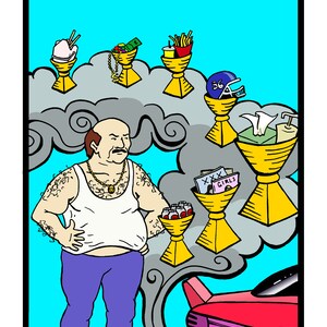 Carl Brutananadilewski as the 7 of Cups in Aqua Teen Hunger Force Tarot ...