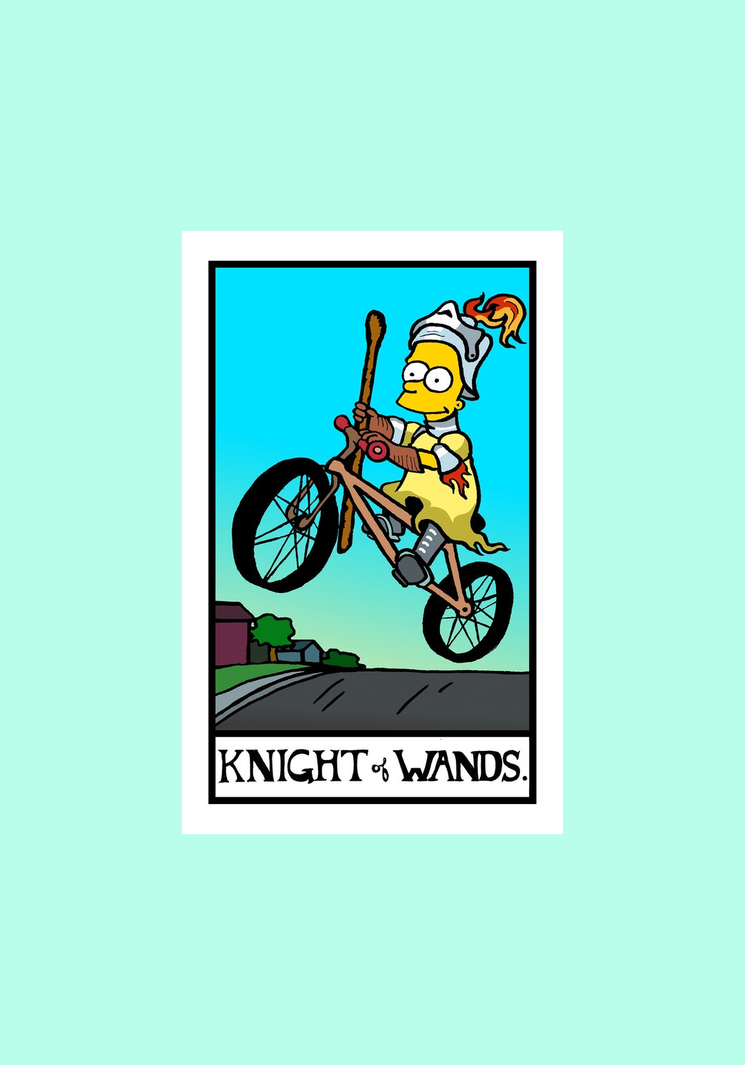Bart Simpson as the Knight of Wands in Simpsons Tarot of Springfield ...