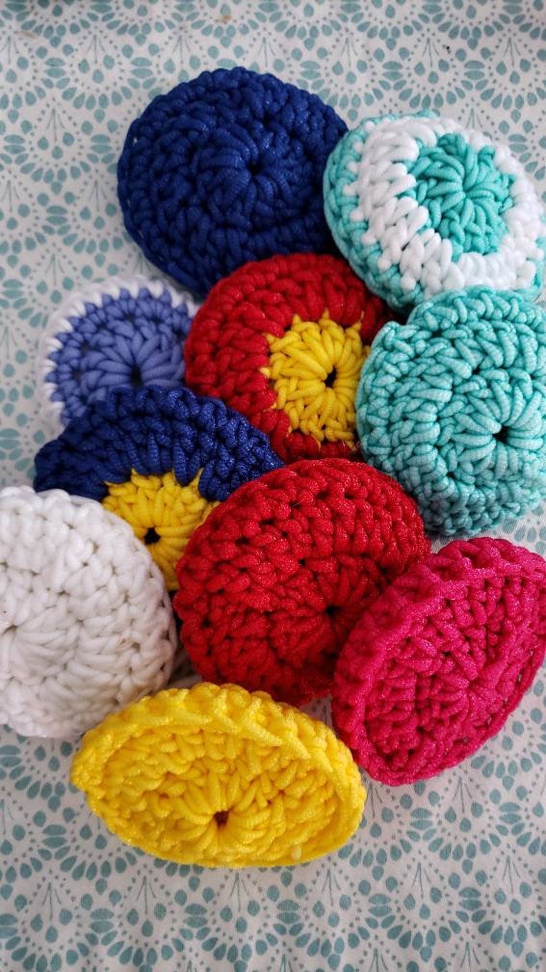 Crocheted Dish Scrubbies, Pot Scrubbers - Etsy