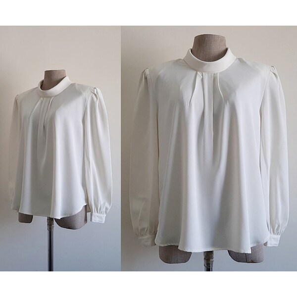 Back Button Blouse - Etsy