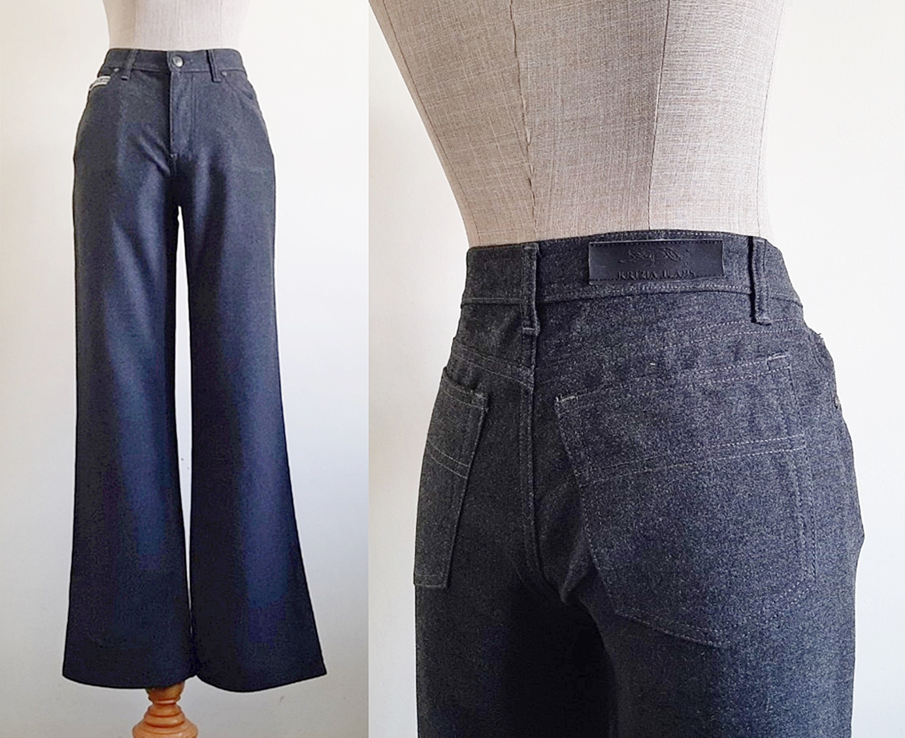KRIZIA JEANS Gray Flare Pants Vintage Bell Bottom Pants Womens - Etsy ...