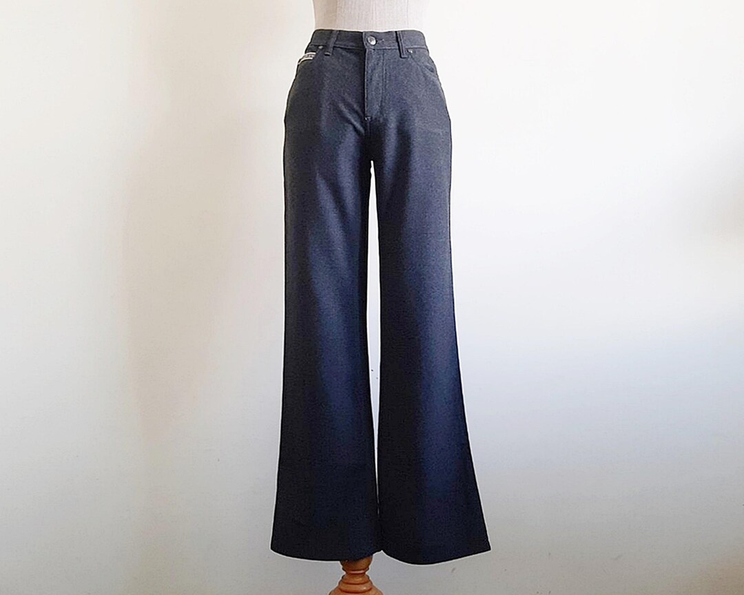 KRIZIA JEANS Gray Flare Pants Vintage Bell Bottom Pants Womens Flared ...