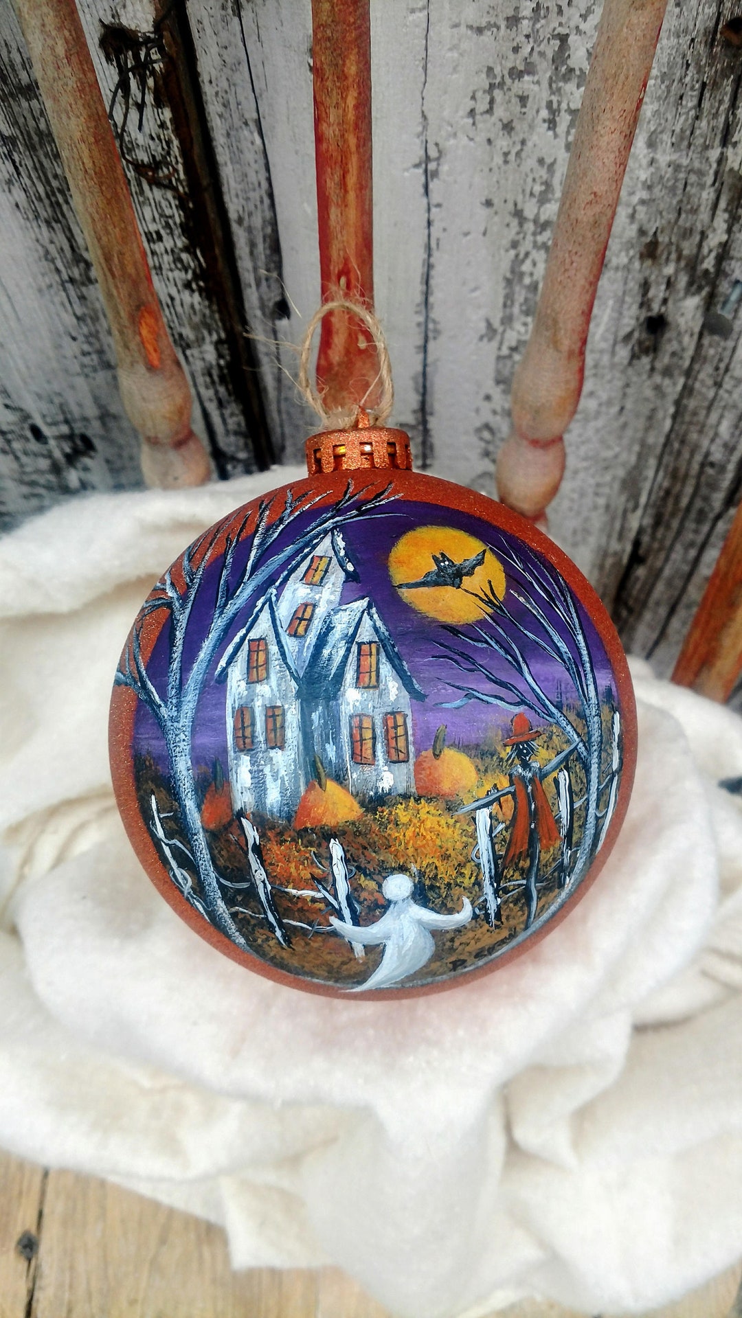 PAINTING PATTERN Spooky Good Time Pattern Halloween Ornaments Ghost ...