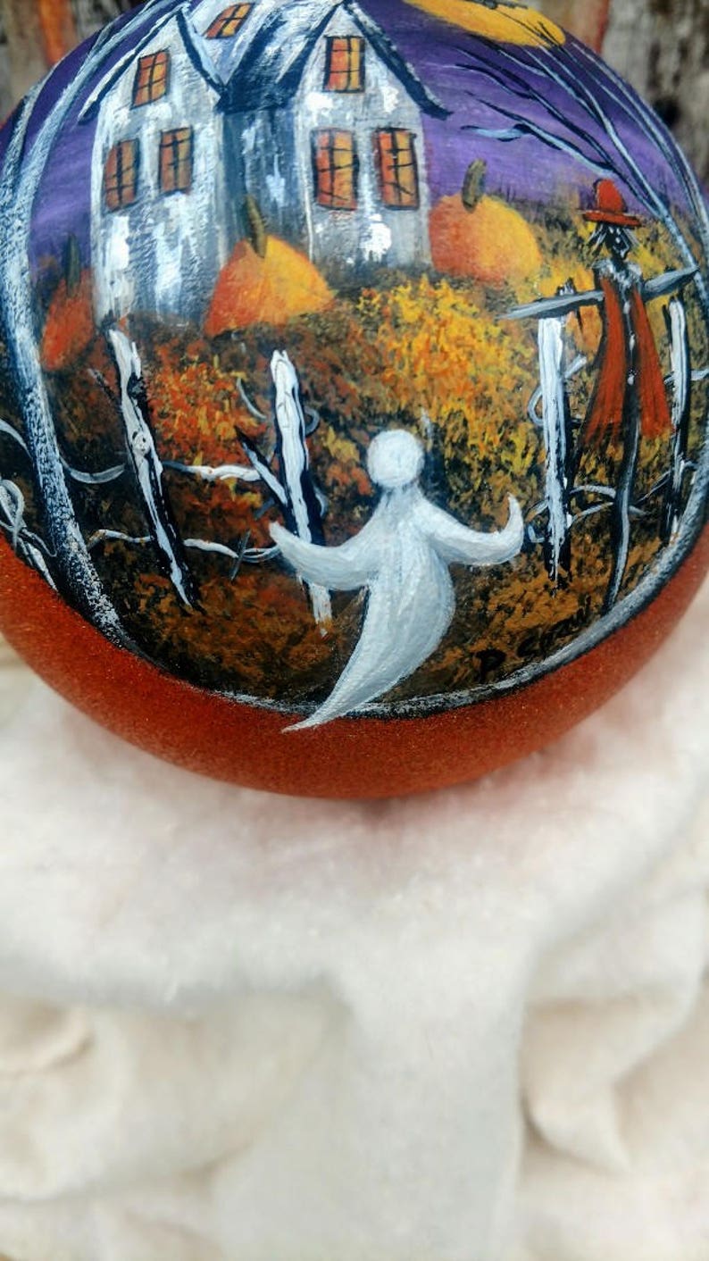 PAINTING PATTERN Spooky Good Time Pattern Halloween Ornaments Ghost ...