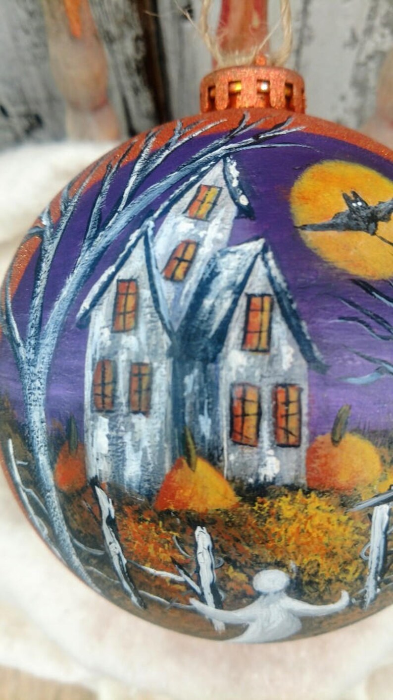 PAINTING PATTERN Spooky Good Time Pattern Halloween Ornaments Ghost ...