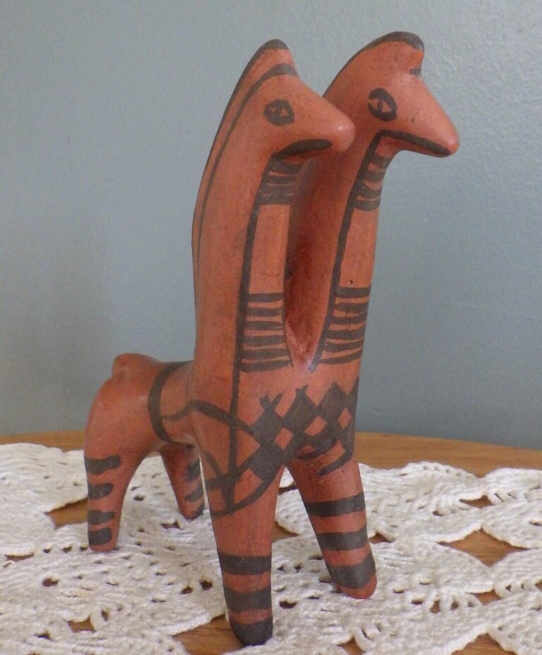 Llama Horse Figurine Terra Cotta Pottery Vintage - Etsy