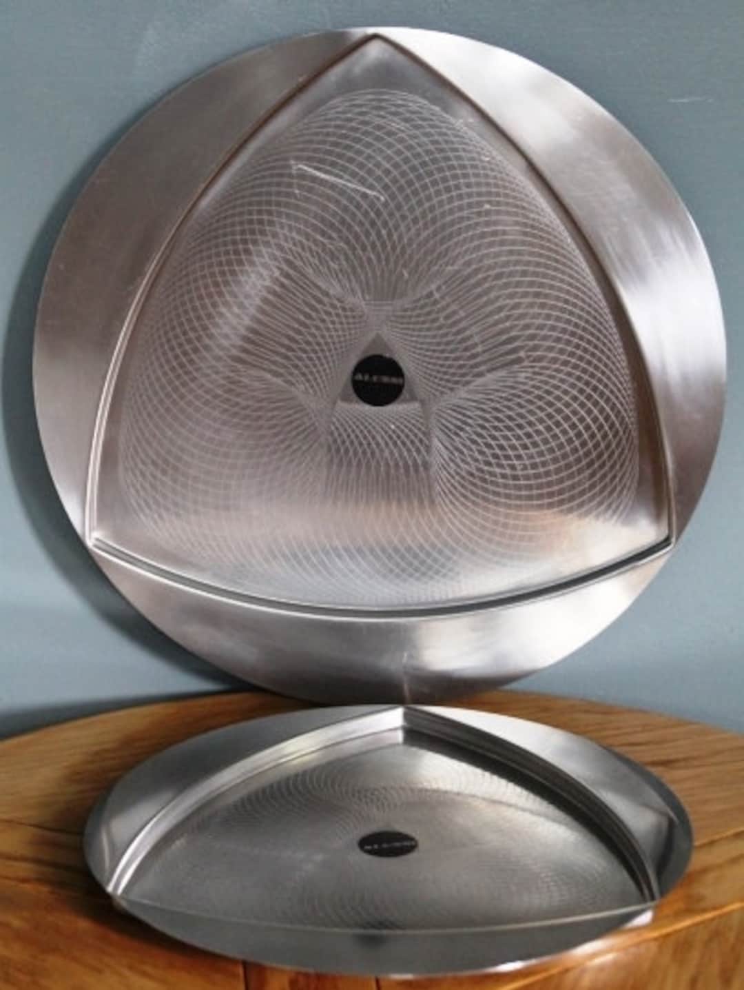 Italian Alessi Stainless Chrome Trays Platters Vintage Grignani - Etsy