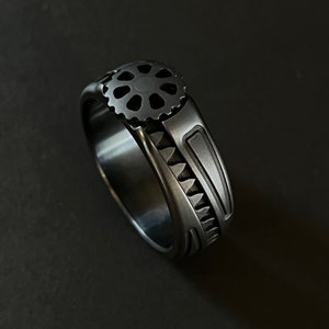 The Watchman Midnight A Titanium Rack and Pinion Wearable Machine in a ...