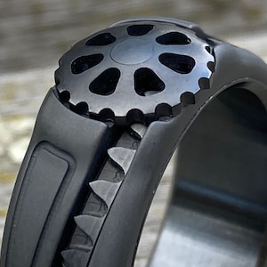 The Watchman Midnight A Titanium Rack and Pinion Wearable Machine in a ...