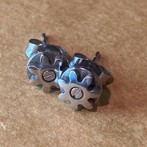 Cog Stud Earrings - a Single Gear to Match the Kinetic Rings - Etsy