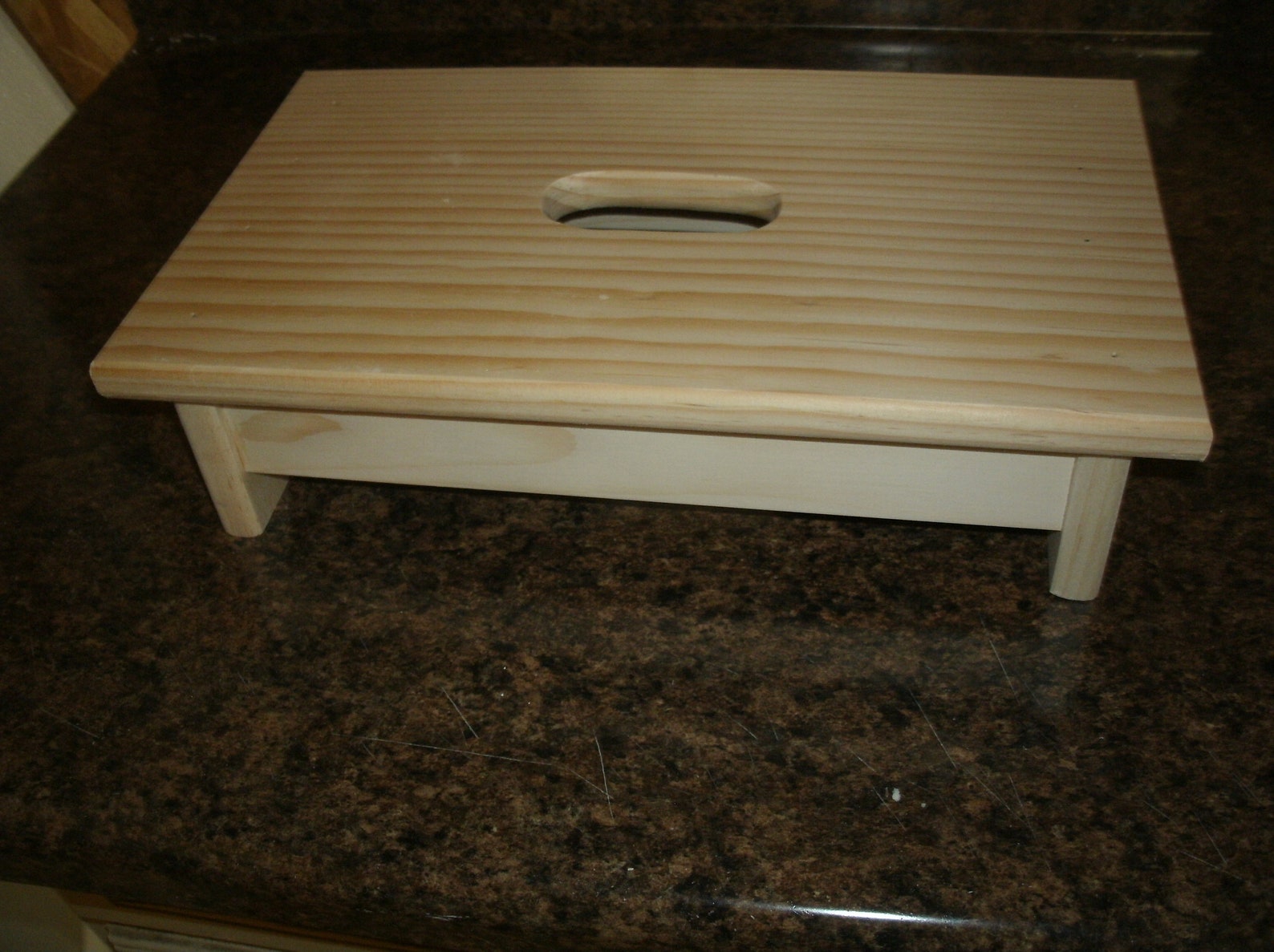 Wood Step Stool 4 Wooden Step Stool With Hand Hole - Etsy
