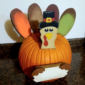 Pilgrim Turkey Pumpkin Poke, DIY Pumpkin Poke Kit, Large Turkey Pumpkin ...