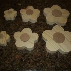10 OR 20 Unfinished Wooden Daisy, Wooden Daisy, Tier Tray Daisy, Wooden ...