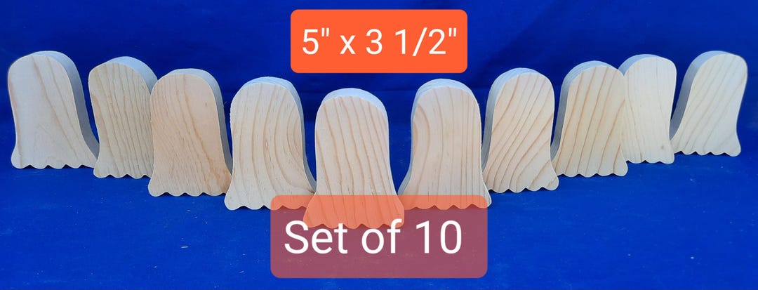 10 or 20 Unfinished Wooden Ghost # 1 Cutouts, Wood Ghost, Ghost Shapes ...