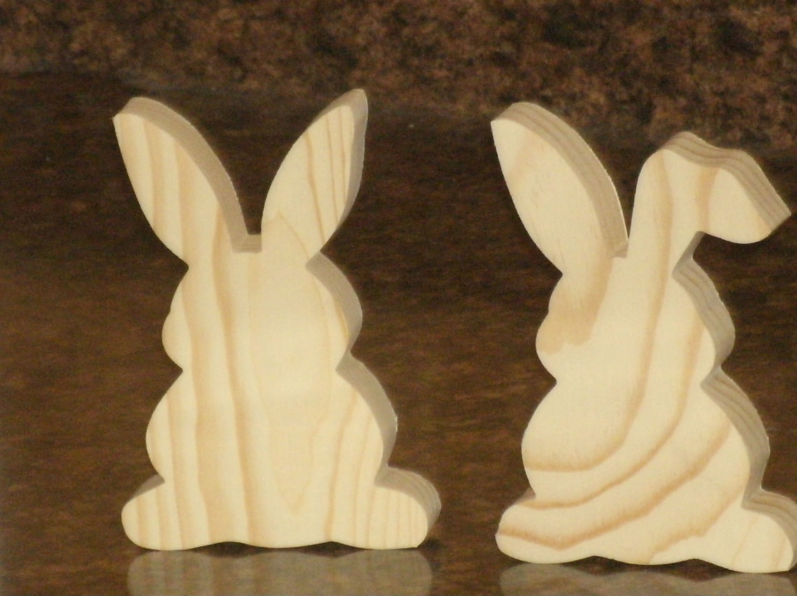 Unfinished Wood Easter Bunny Wooden Easter Bunny Wooden - Etsy