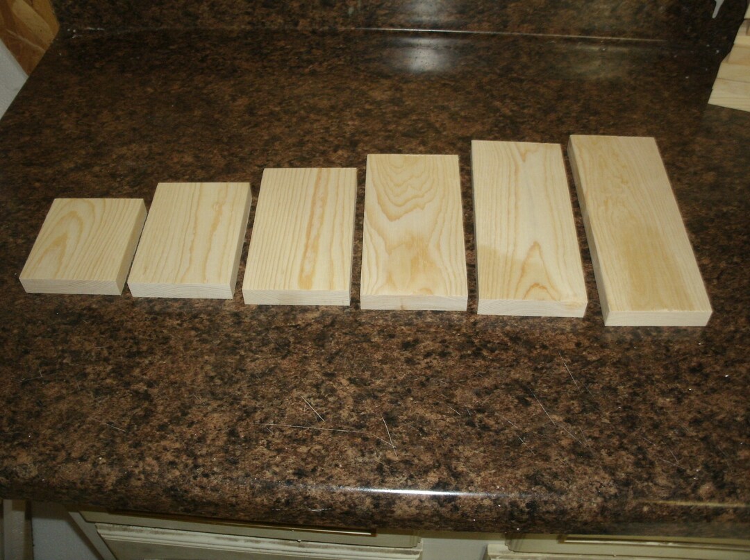 Wooden Blocks, 6 - 4"-9" High Unfinished Wood Blocks, DIY Wood Blocks ...