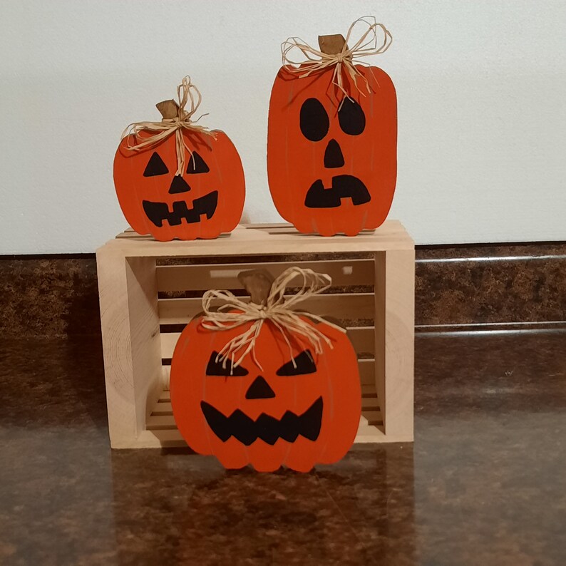 3 Pc. Pumpkin Set Wood Pumpkins Fall Pumpkins Wooden - Etsy