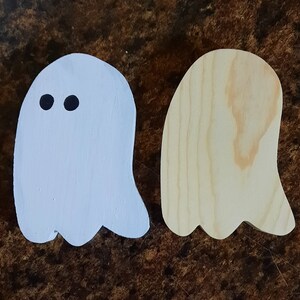 Wooden Ghost Cutouts PAINTED GHOST # 2, Wood Ghost Ghost Shapes, Wooden ...
