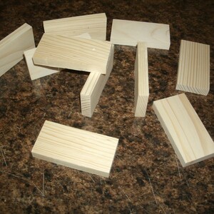 Wooden Blocks, 10- 3 1/2 X 1 3/4" Unfinished Wood Blocks, DIY Wood ...