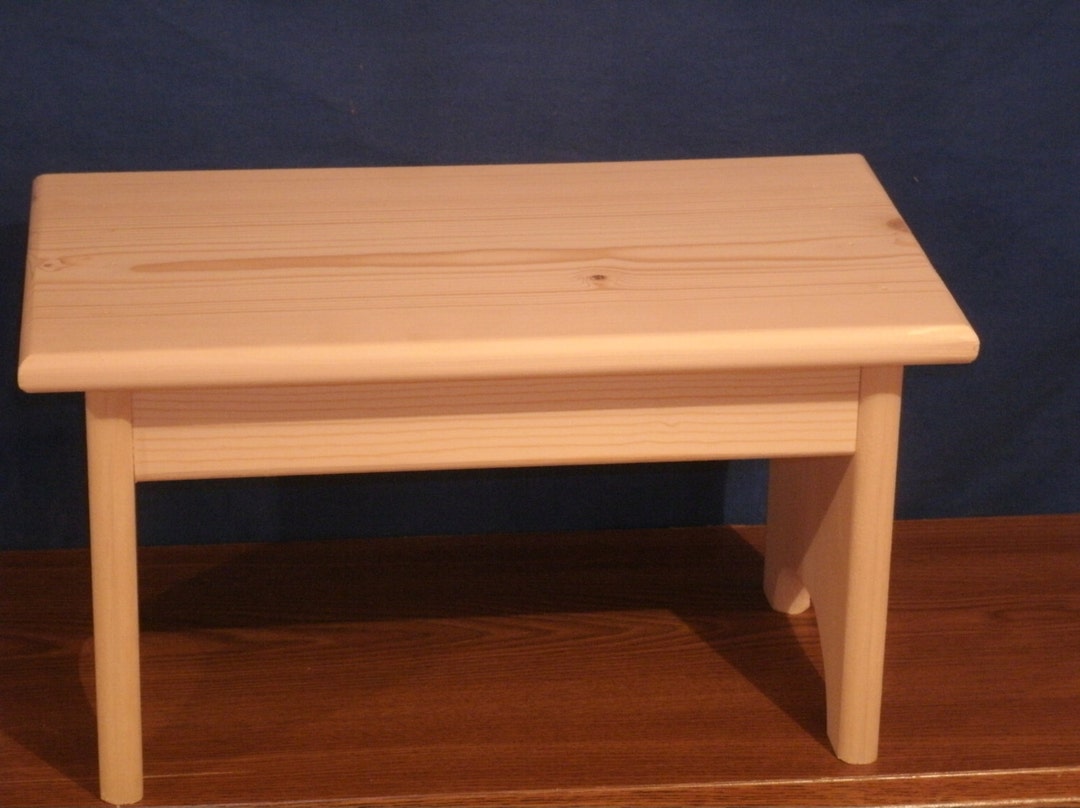 Wood Step Stool 9 Wooden Stool rustic Wooden Stool Unfinished Pine 9 Wood Bench Step Stool Wooden Foot Stool Etsy