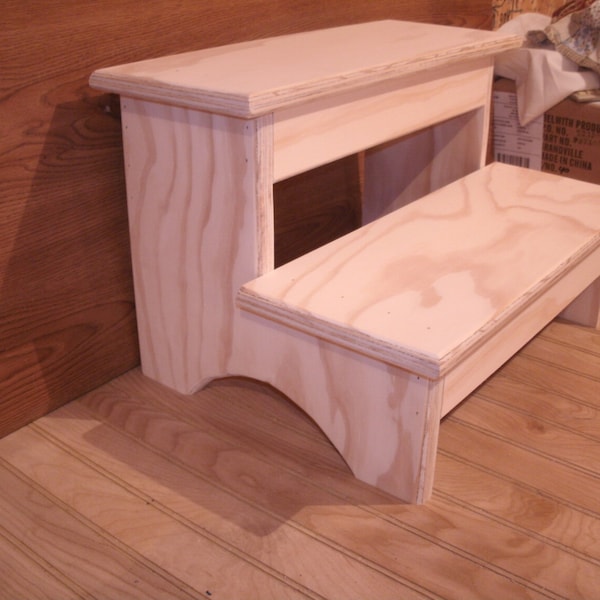 Wood Step Stool - Etsy