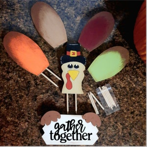 Pilgrim Turkey Pumpkin Poke, DIY Pumpkin Poke Kit, Large Turkey Pumpkin ...