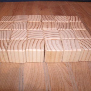 40 Unfinished Wooden Blocks,wood Blocks 1 1/2", Baby Blocks, Wood Baby ...