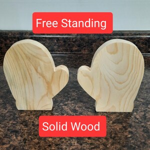 8" Jumbo Wooden Mitten Cutouts, Large Mitten Shapes, Wooden Mitten ...