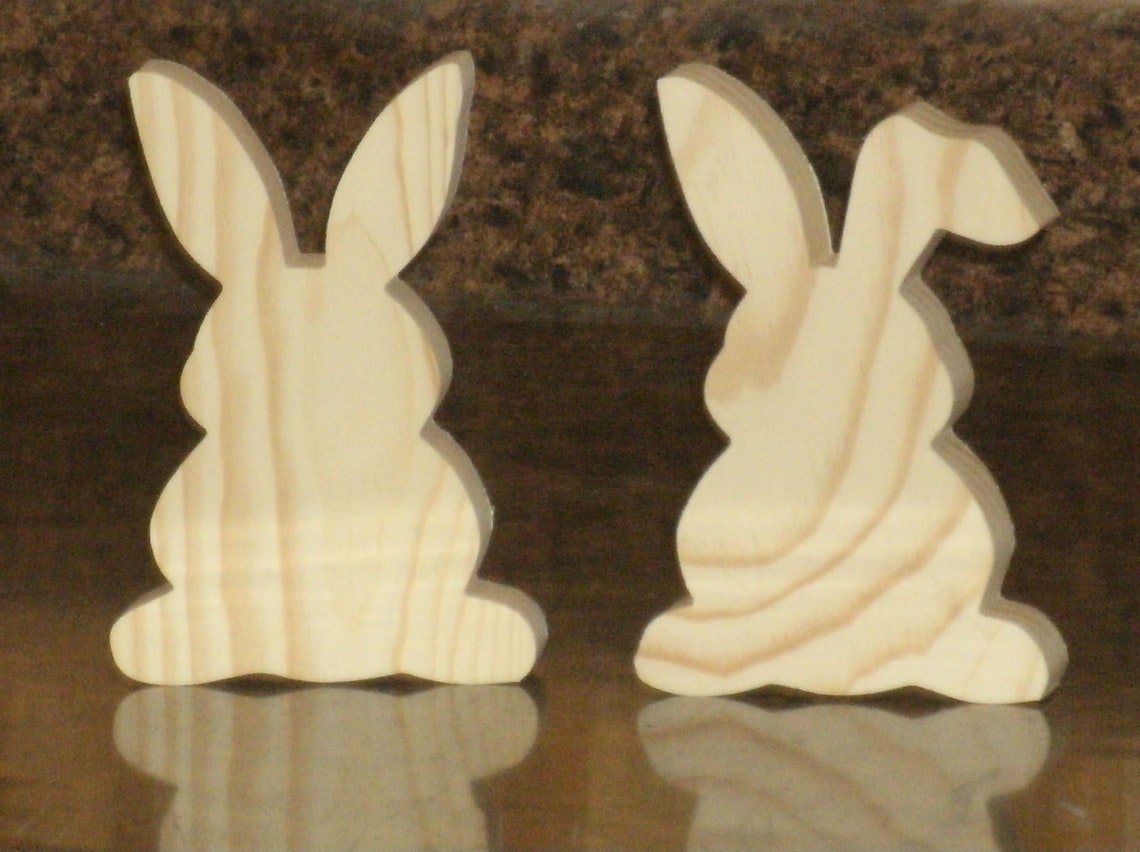 Unfinished Wood Easter Bunny Wooden Easter Bunny Wooden - Etsy