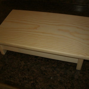 Unfinished Wood Step Stool, 4" Wooden Step Stool, Unfinished Pine ...