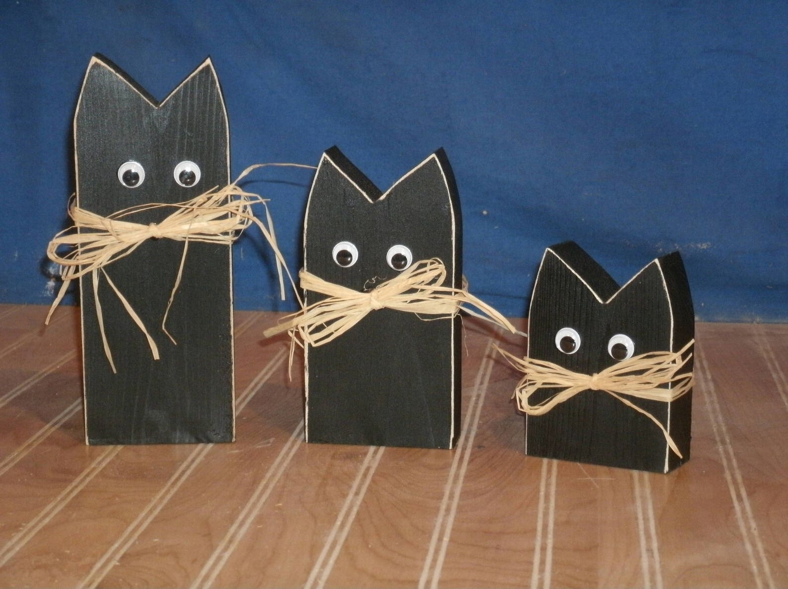 Black Cat-rustic Black Cat-wooden Cat-rustic Black - Etsy