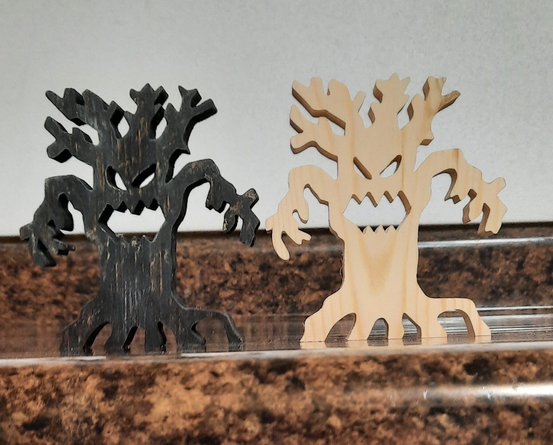 1 or 3 Unfinished or Painted Wooden HAUNTED TREE Cutouts, Wood SPOOKY ...