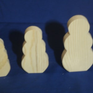 3 PC. SET Snowman # 2, Wooden Snowman, Unfinished Snowman, Snowman ...