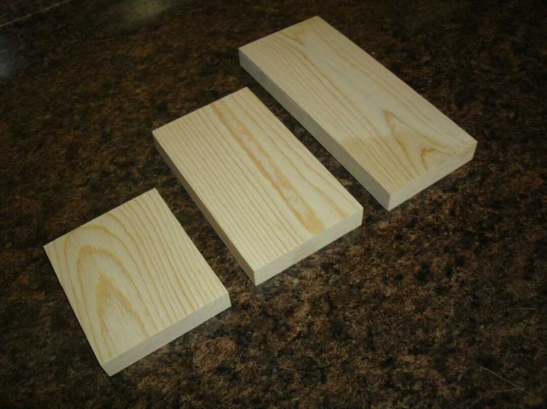 Wooden Blocks, 1 Each - 4", 6", 8" High Unfinished Wood Blocks, DIY ...