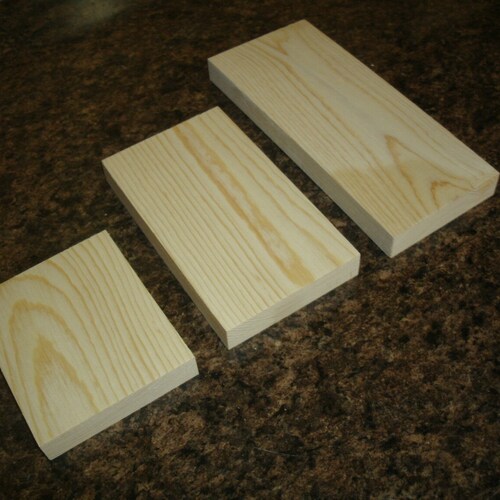 10 Unfinished Wood Rectangles Wooden Rectangles DIY Craft - Etsy
