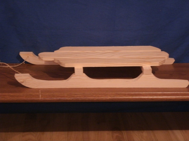 Rustic Country Wood Sled, Wooden Sled, Unfinished Wooden Sled, Wood ...